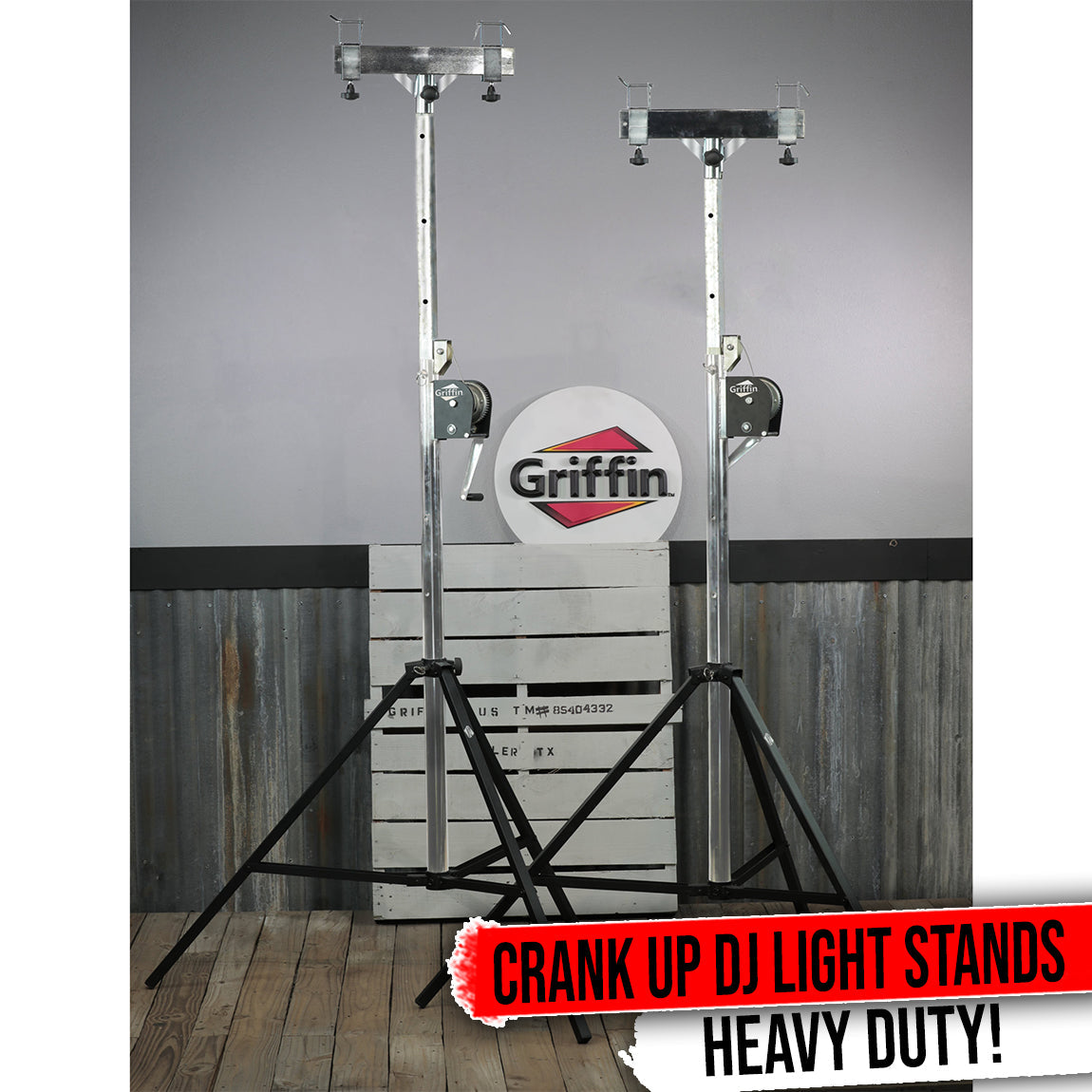 GRIFFIN Crank Lighting Truss Stands - T Adapter Bar & DJ Booth Trussing ...